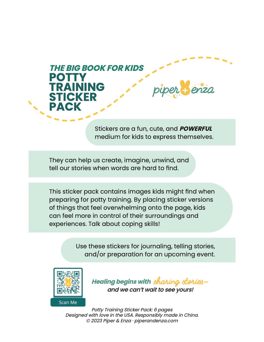 Potty Training Sticker Pack – Piper + Enza
